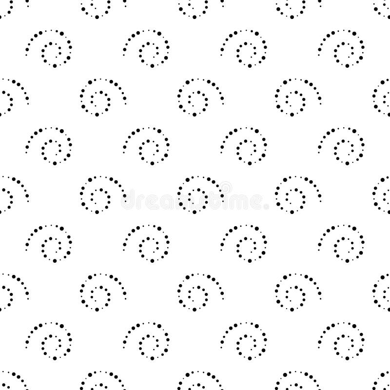 Decorative Seamless Floral Geometric Black & White Pattern Background ...