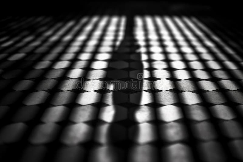 Abstract Black and White Shadows Mosaic Background Stock Illustration ...