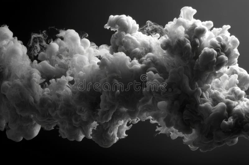 Abstract Black and White Smoke Cloud Texture Stock Illustration ...