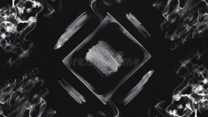 Abstract Black and White Smoke Design, Geometric High Quality Image ...