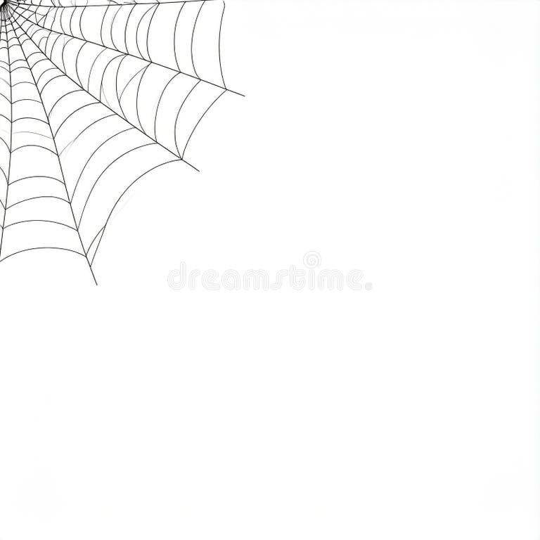 Abstract Black and White Spiderweb Corner Design Stock Illustration ...