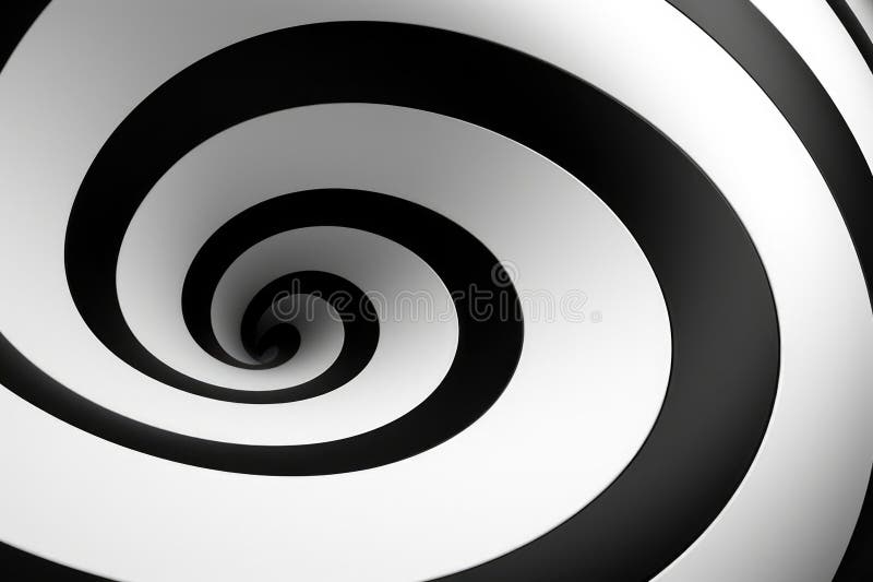 Abstract Black and White Spiral Design, Suitable for Backgrounds or ...