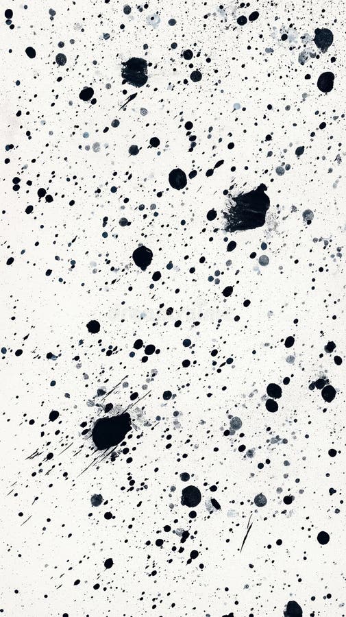 Abstract Black and White Splatter Art Stock Illustration - Illustration ...