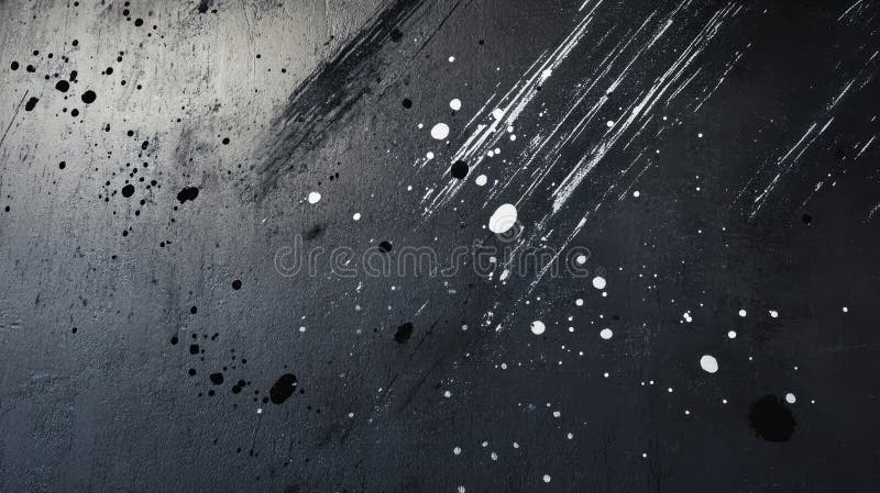 Abstract Black and White Splatter Art with Dynamic Brush Strokes and ...