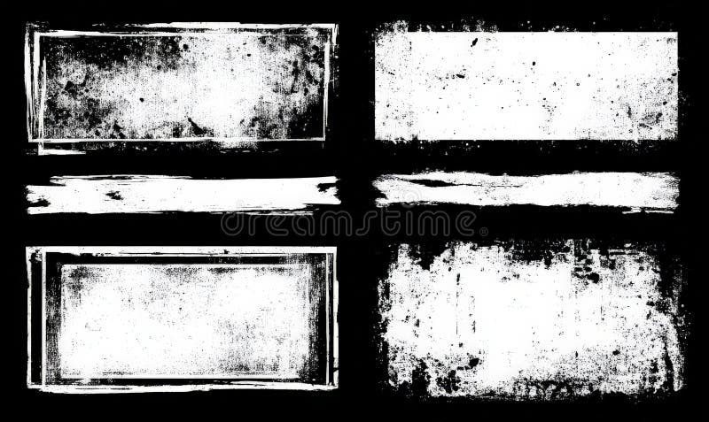 Abstract Black and White Splatter Art with Stripes and Textured ...