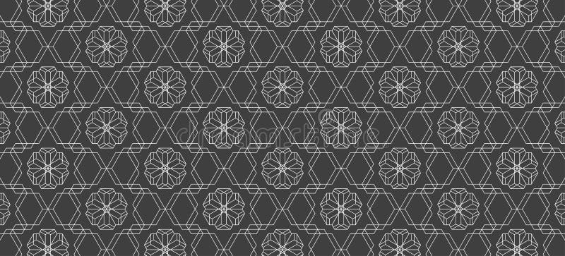 Abstract Black White Star Shape, Geometric Background, Polygon Pattern ...