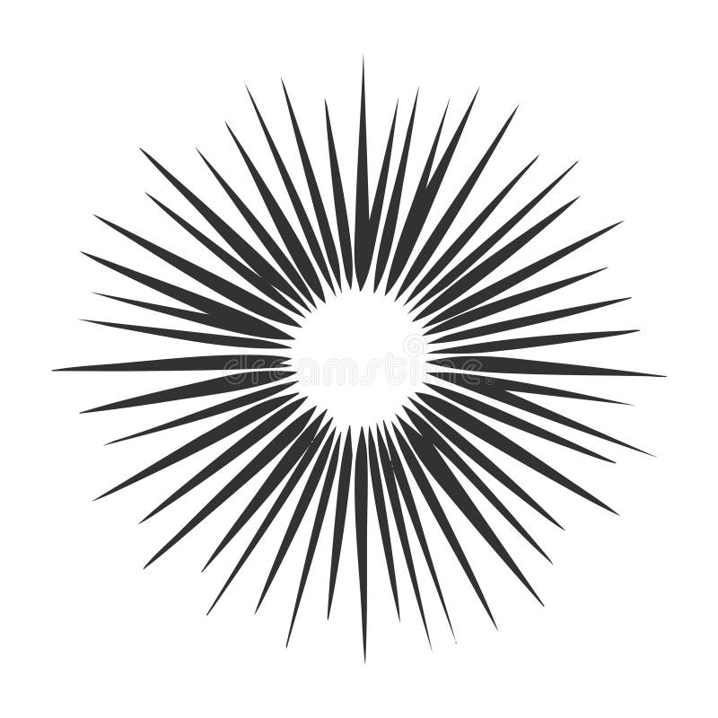 Abstract Black and White Starburst Pattern with Radial Symmetry. Stock ...