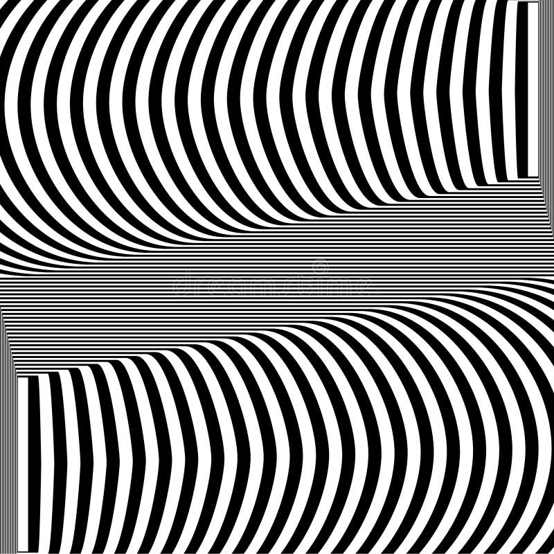 Abstract Black and White Striped Background. Geometric Pattern with ...