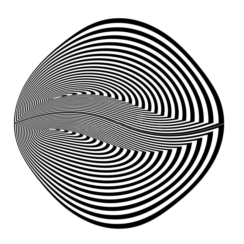 Optical Illusion Round Pattern Stock Illustration - Illustration of ...