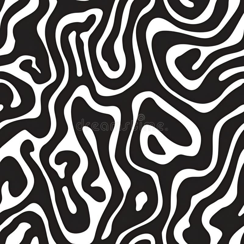 Abstract Black and White Swirl Pattern Stock Illustration ...