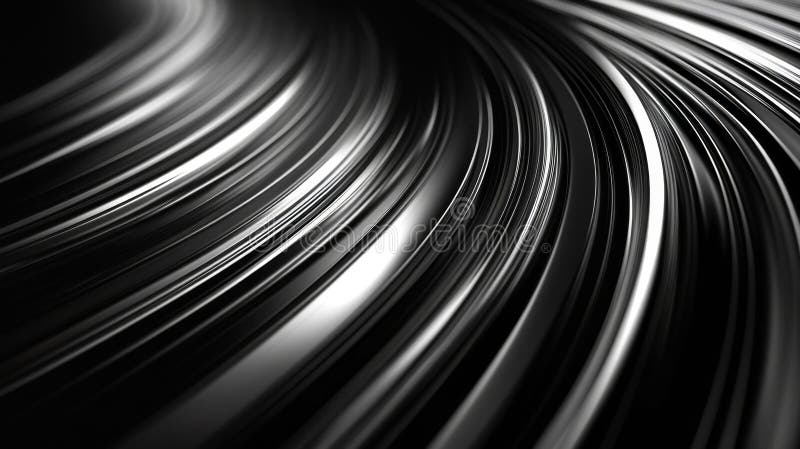 Abstract Black and White Swirling Lines Design Stock Illustration ...