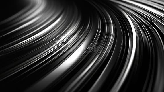 Abstract Black and White Swirling Lines Design Stock Illustration ...