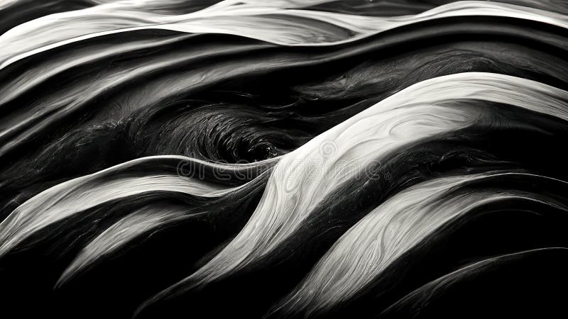 Abstract Black and White Textured Wave Design Stock Illustration ...