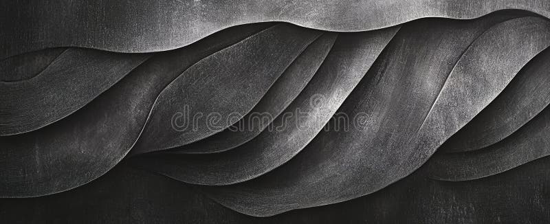 Abstract Black and White Textured Wave Pattern Background Design Stock ...