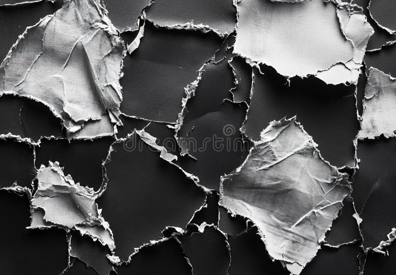 Abstract Black and White Torn Paper Texture High Quality Image Stock ...