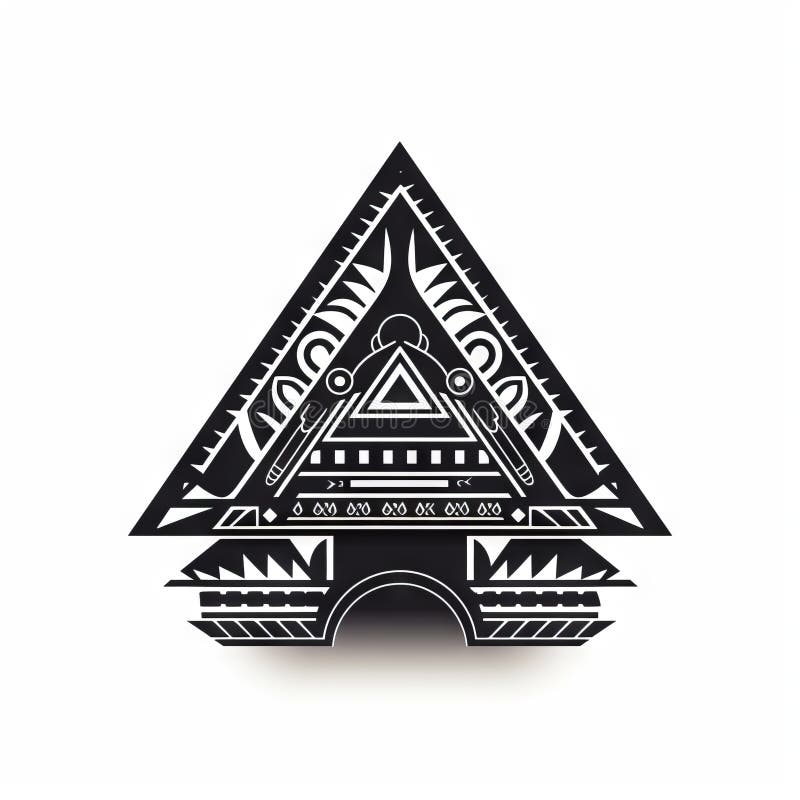 Abstract Black and White Triangle Design Stock Illustration ...