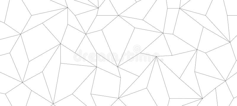 Abstract Black White Triangle. Geometric Line Background. Polygon ...