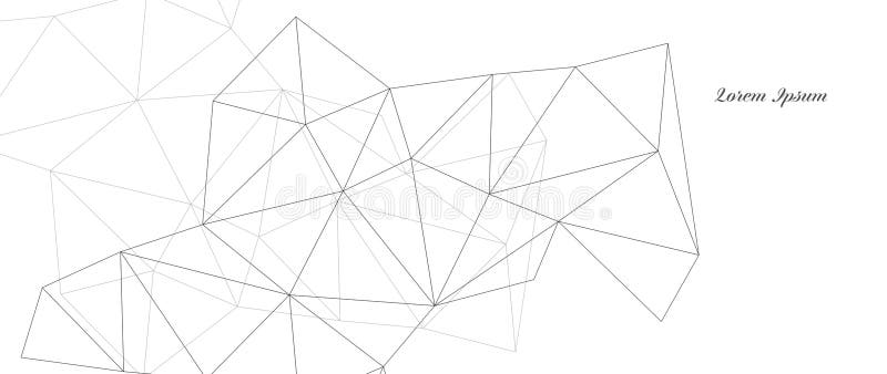 Abstract Black White Triangle, Geometric Line Background, Polygon ...