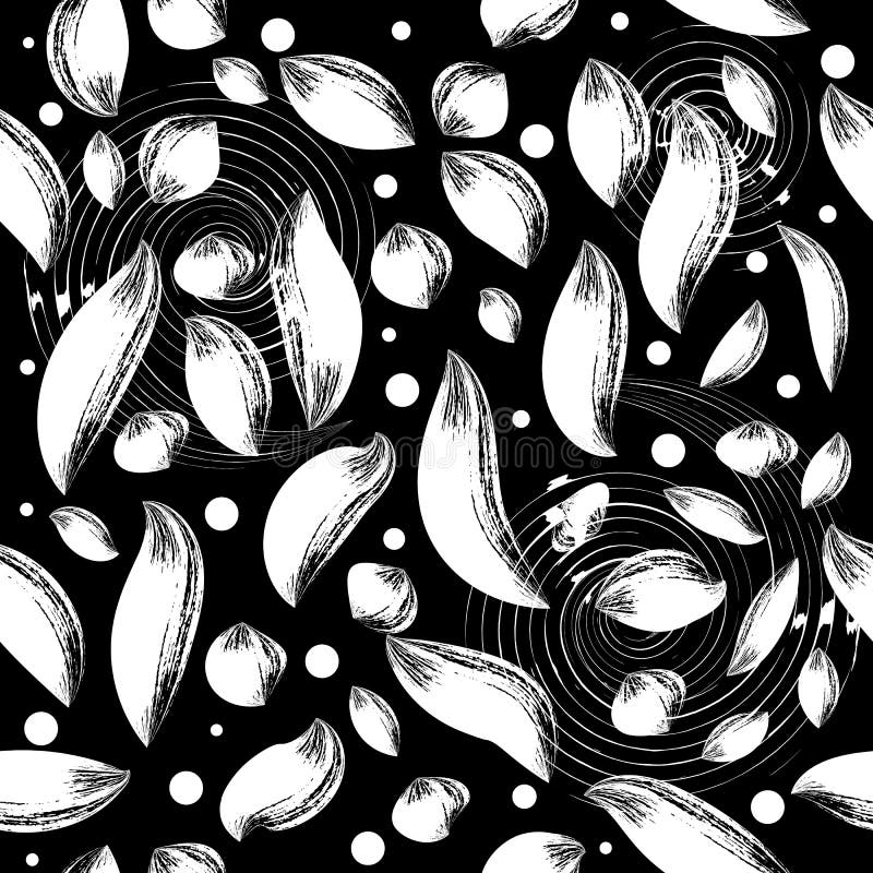 Abstract Black and White Vector Seamless Pattern. Repeat Decorative ...