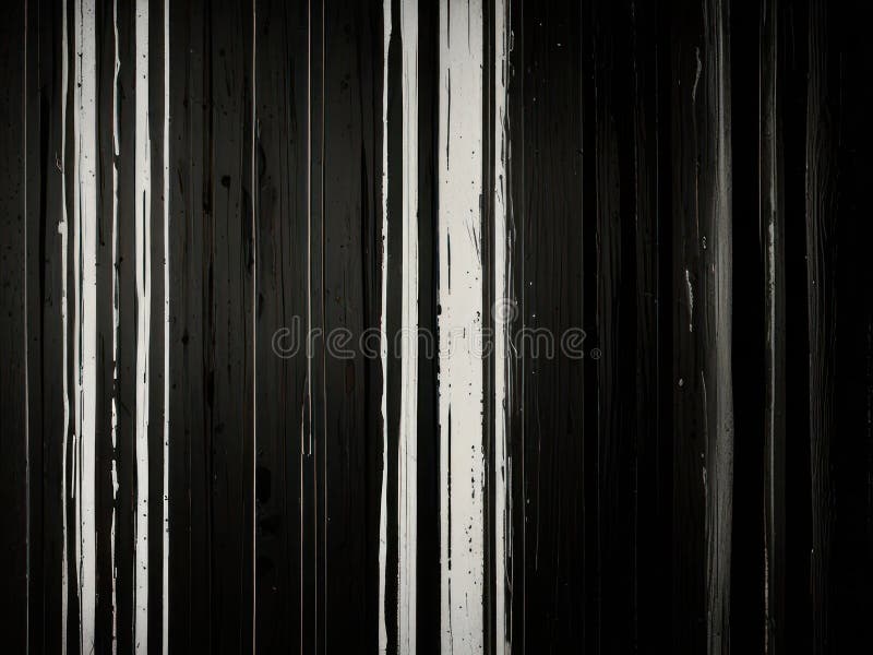 Abstract Black and White Vertical Paint Drip Pattern on Dark Surface ...
