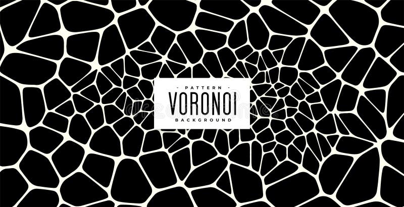 Abstract Black and White Voronoi Pattern Texture Background Stock ...