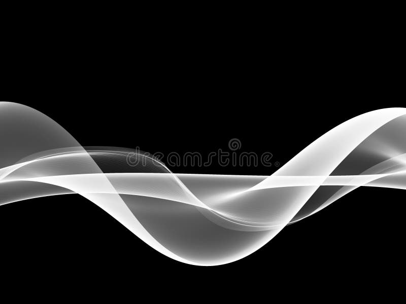 Abstract Black and White Wave Design Stock Illustration - Illustration ...