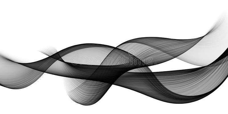 Abstract Black and White Wave Design Stock Illustration - Illustration ...