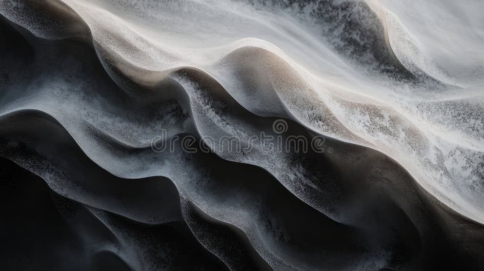 Abstract Black and White Wave Landscape Design Stock Illustration ...