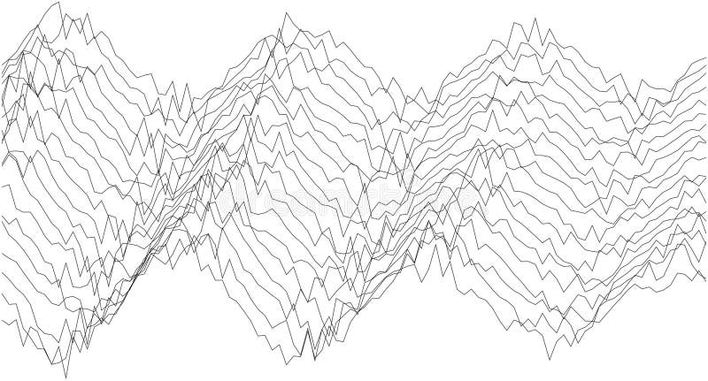 Abstract Black and White Wave Lines for Modern Design and Creative ...