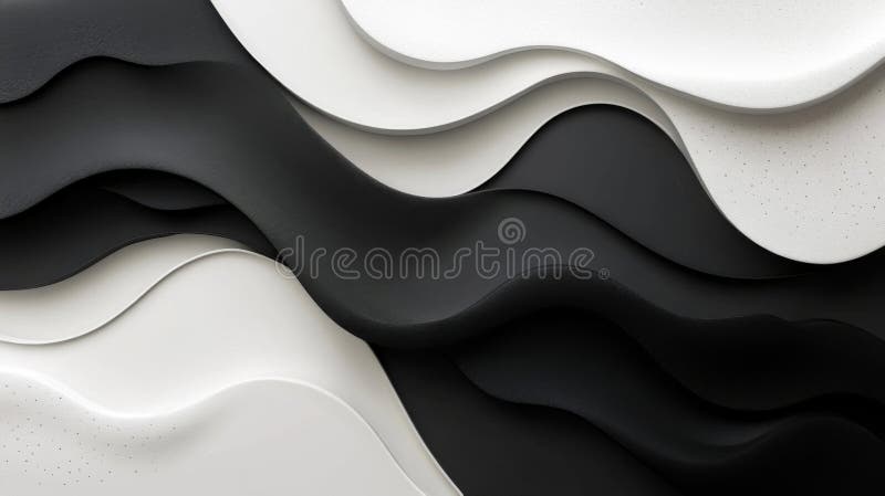 Abstract Black and White Wave Pattern Background Stock Illustration ...