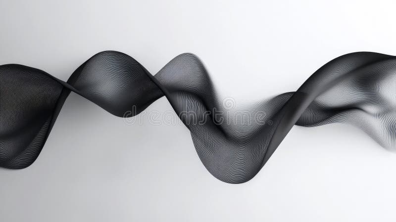 Abstract Black and White Wave Pattern Design Stock Illustration ...