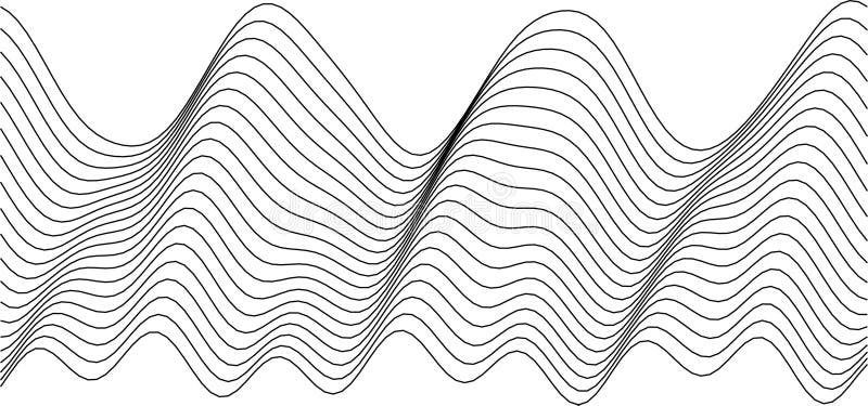 Abstract Black and White Wave Pattern Design for Modern Art and Wall ...