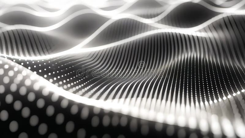 Abstract Black and White Wave Pattern with Dots Stock Footage - Video ...