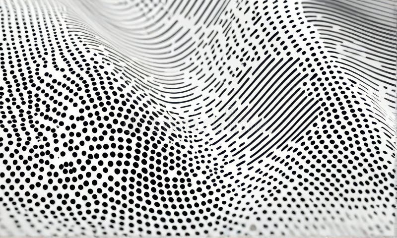 Abstract Black and White Wave Pattern with Square and Line Textures ...