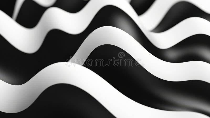 Abstract Black and White Wavy Background Stock Illustration ...