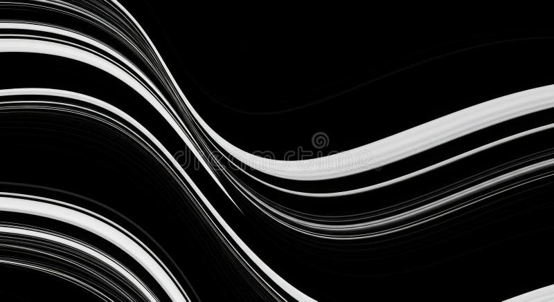 Abstract Black and White Wavy Lines Background Stock Illustration ...