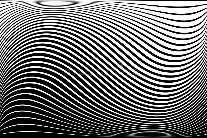 Wavy Lines Textured Background with 3D Illusion and Twisting Movement ...