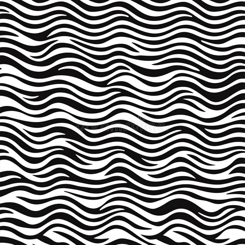 Abstract Black White Wavy Pattern Creates Dynamic Modern Visual Stock ...