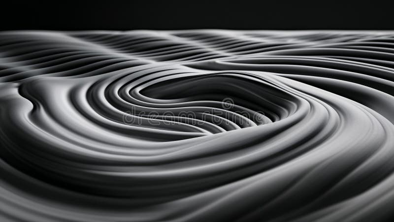 Abstract Black and White Wavy Pattern Creating Concentric Circles Stock ...