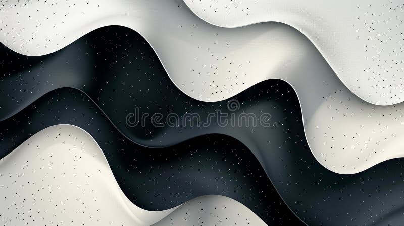 Abstract Black and White Wavy Pattern Stock Illustration - Illustration ...