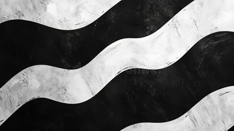 Abstract Black and White Wavy Pattern on a Rough Surface Stock ...