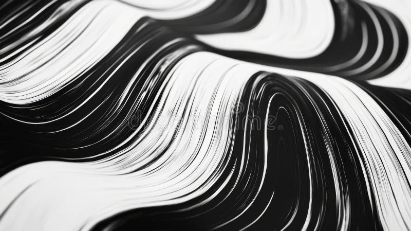 Abstract Black and White Wavy Pattern Texture Stock Illustration ...