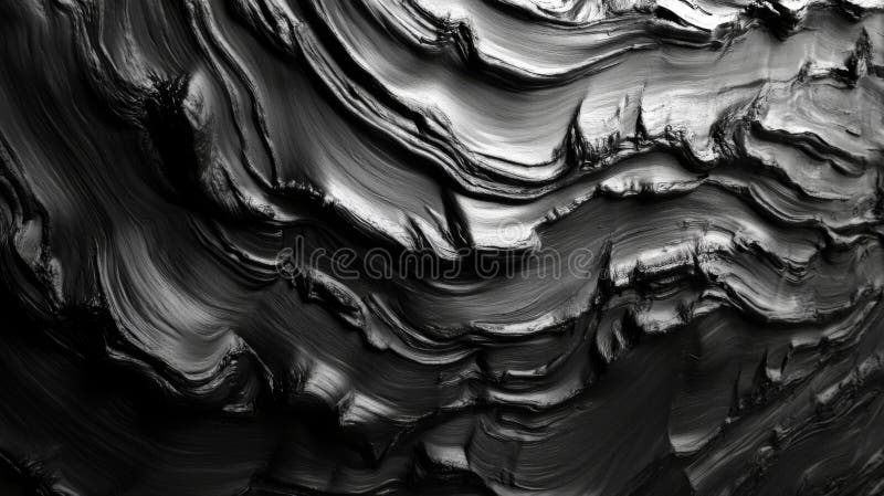 Abstract Black and White Wavy Rock Texture Stock Illustration ...
