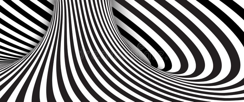 Abstract Black and White Wavy Stripes Background. Vector Illustration ... Abstract Black and White Wavy Stripes Background. Vector Illustration ...