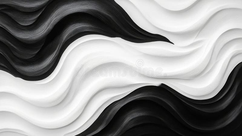Abstract Black and White Wavy Texture Background Stock Illustration ...