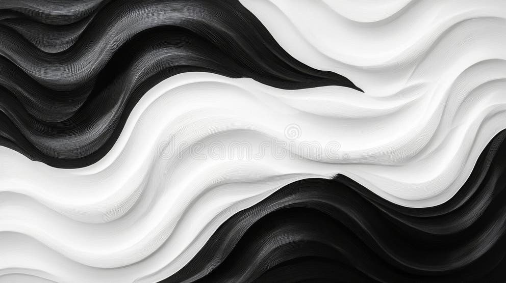 Abstract Black and White Wavy Texture Background Stock Illustration ...