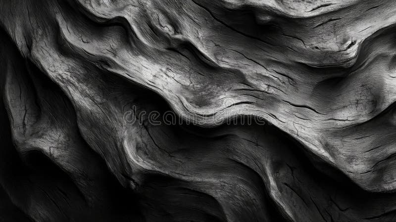 Abstract Black and White Wavy Texture Background Stock Illustration ...