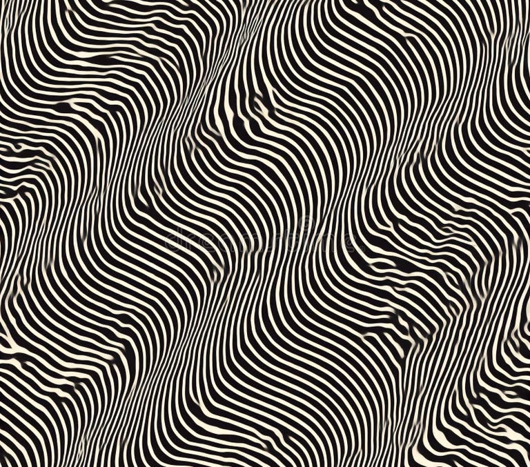 Abstract Black and White Wavy Texture Seamless Pattern Background Stock ...