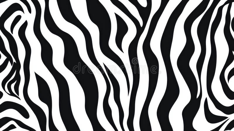 Abstract Black and White Zebra Stripe Pattern on a Smooth Background ...
