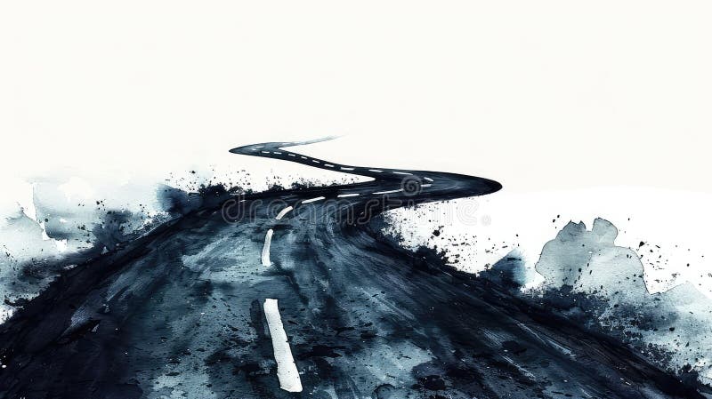 Abstract Black Winding Road Pattern Stock Image - Image of pattern ...